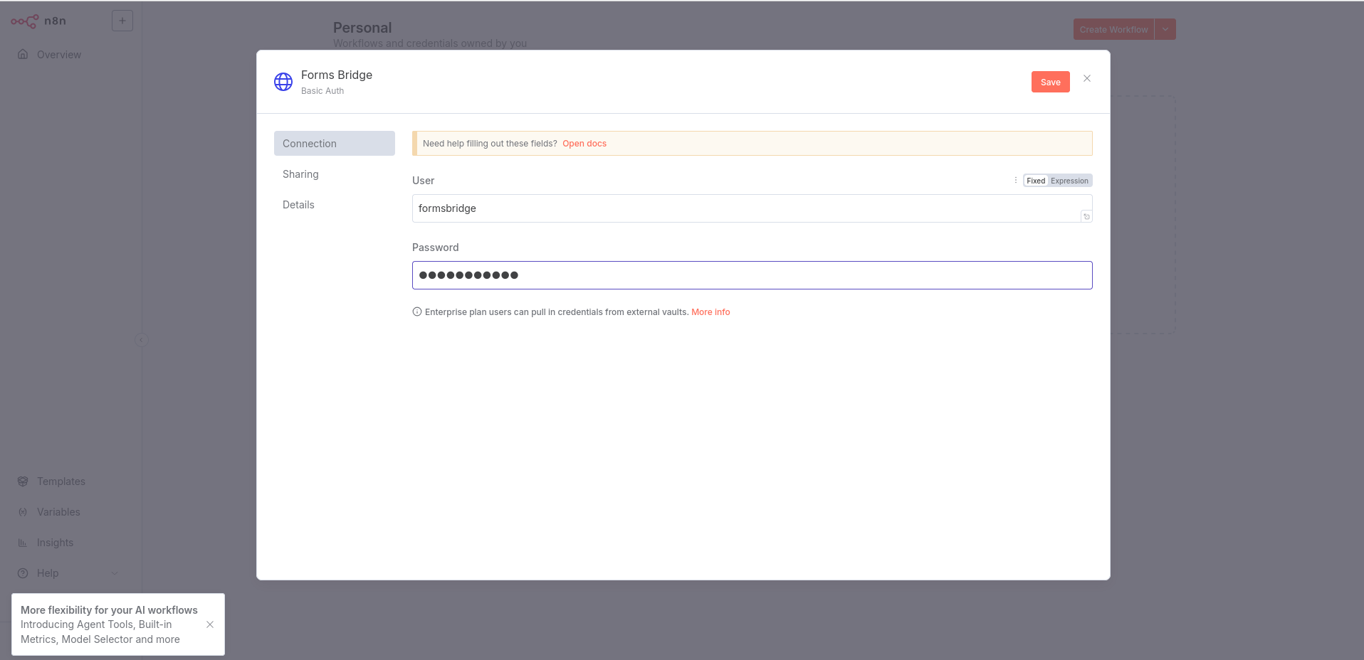 Forms Bridge integration with n8n - Forms Bridge
